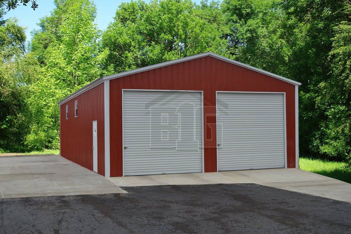 Vertical Roof Metal Garage Hendrix 28x35x13 - Big Buildings Direct