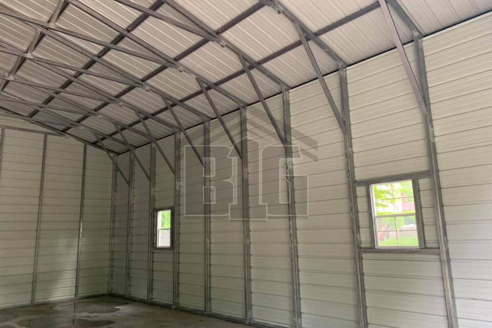 Slate Front Entry Metal Garage 24x30 - Big Buildings Direct