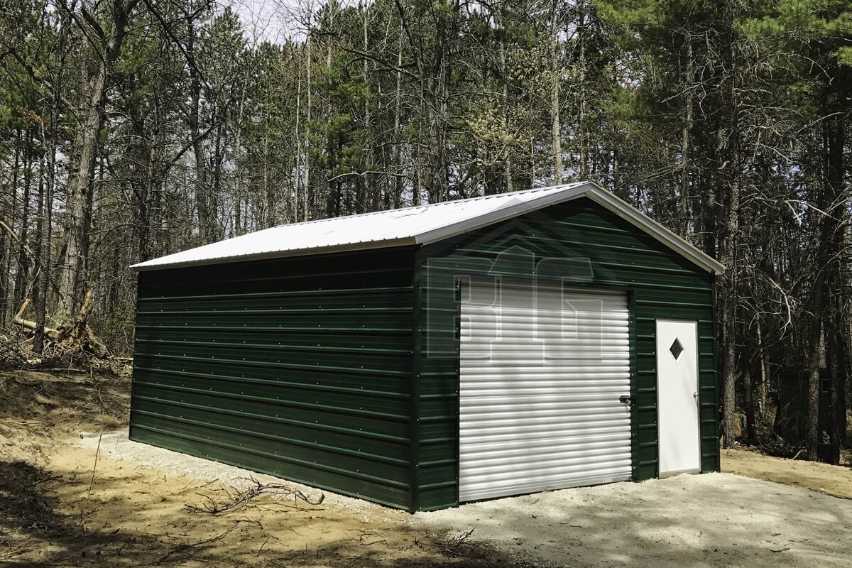 The Vienna Small Single Garage 16x20x9 - Big Buildings Direct