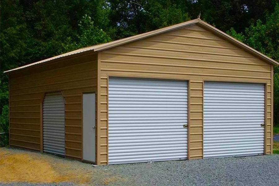Two Car Steel Garage The Jessica 20x25x10 - Big Buildings Direct
